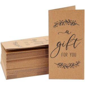 pipilo press 36 pack money cards with envelopes, a gift for you cards for cash, holiday's, birthday's (kraft paper, 3.5 x 7.25 in)