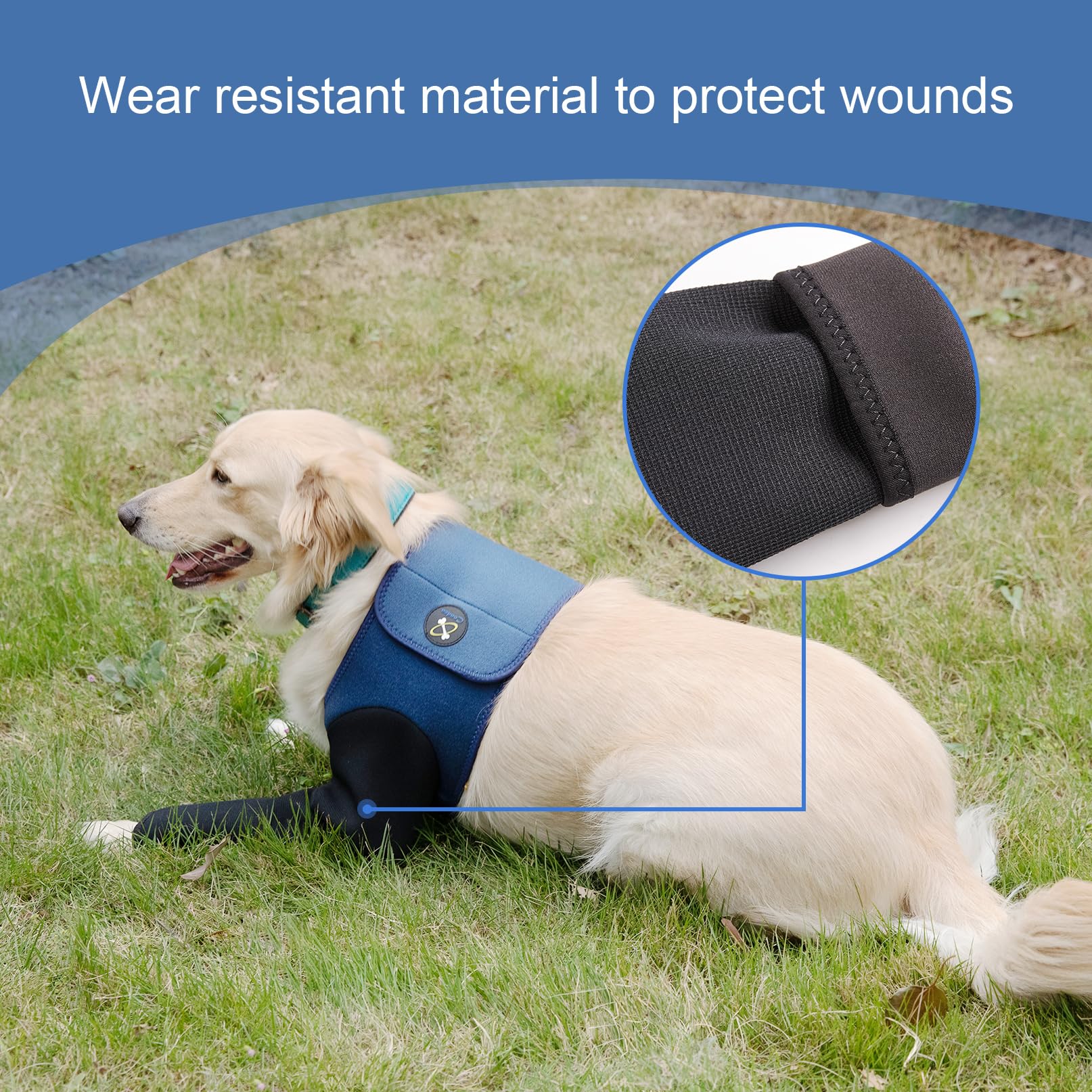 Dog Recovery Suit, Cone Collar Alternative, Abrasion Resistant Dog Recovery Sleeve, Washable 2.5mm Thick and Waterproof, Pet Wounds Prevent Licking, Bite, Keep Dry (XL)