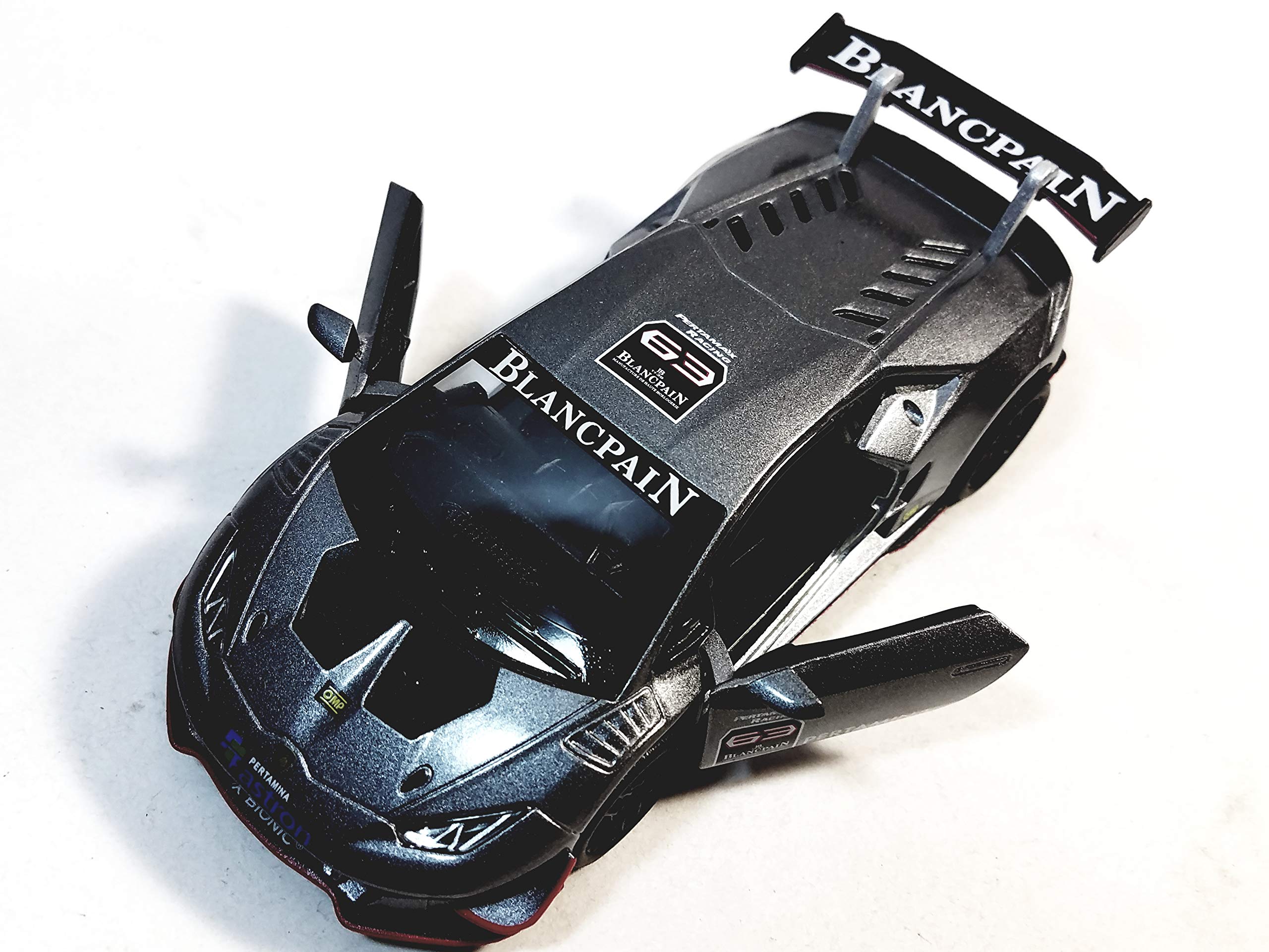 Kinsmart Lamborghini Charcoal Gray Huracan LP 620-2 Super Trofeo 136 Scale Diecast Car , SMALL