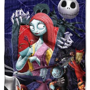 Disney Nightmare Before Christmas Jack Skellington Sally and The Gang Silk Touch Throw Blanket 50" x60" (127cm x 152cm)