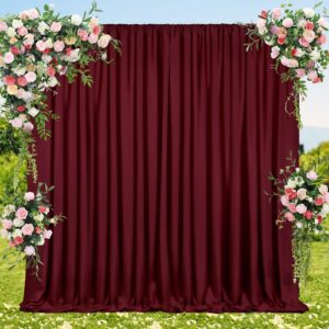 burgundy wall backdrop polyester backdrop curtain panel drapes romantic stage fabric 10x8ft for home party backdrop