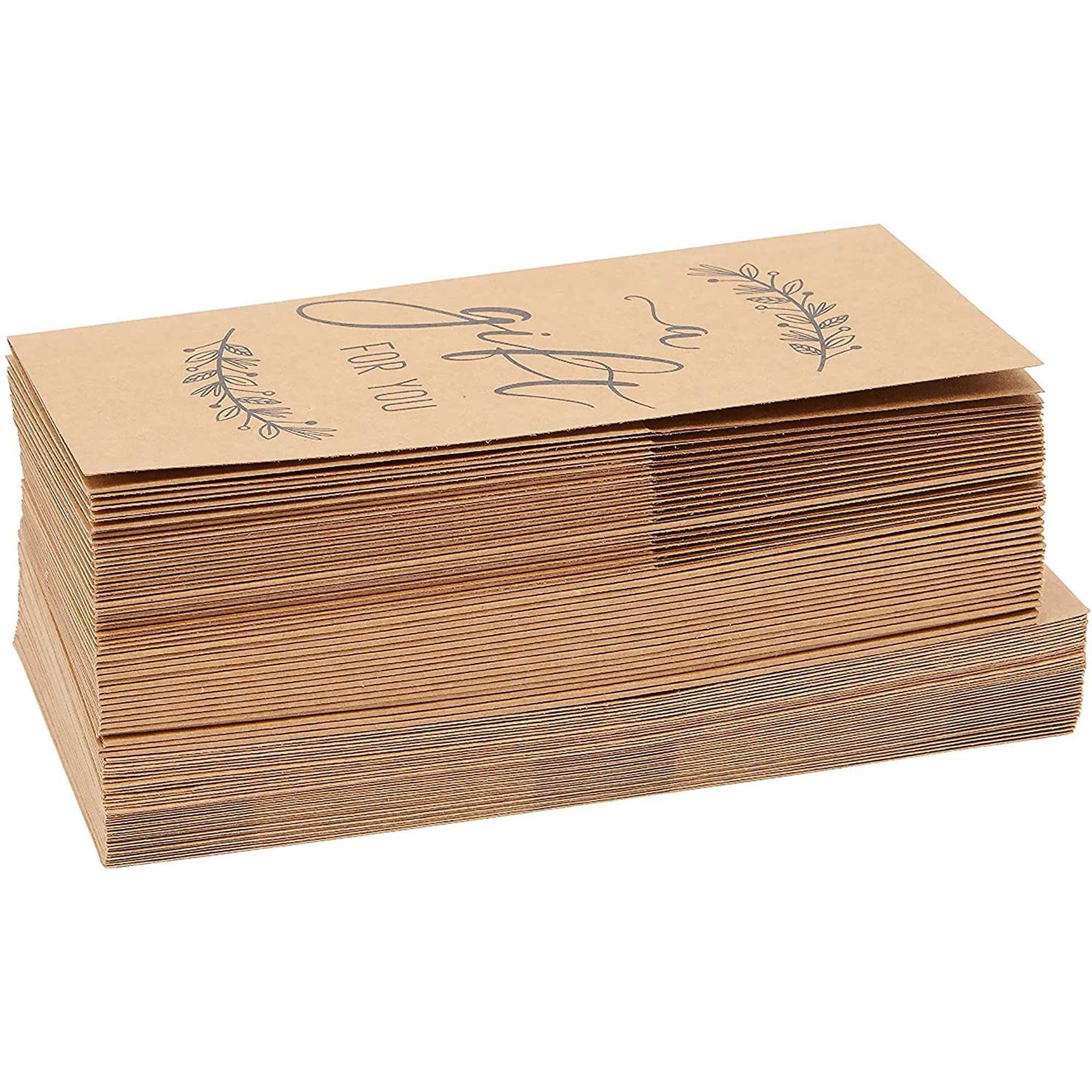 Pipilo Press 36 Pack Money Cards with Envelopes, A Gift for You Cards for Cash, Holiday's, Birthday's (Kraft Paper, 3.5 x 7.25 In)