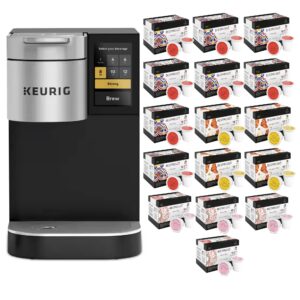 keurig k-2500 single serve commercial coffee maker with 5 cup sizes and color touchscreen bundle with 192-count variety pack single-serve k-cup set (5 items)