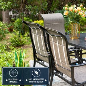 Sophia & William Patio Dining Chairs Quick Dry Textilene Patio Chairs High Back 2 Pieces Outdoor Dining Chairs Support 350lbs Patio Furniture Set for Lawn Garden Backyard Pool All Weather