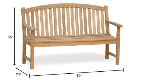 Douglas Nance Monaco 5' Teak Bench