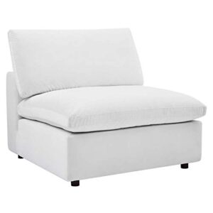 Modway Commix Down-Filled Overstuffed Performance Velvet Sectional Sofa Armless Chair