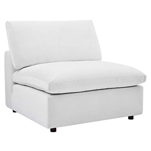 Modway Commix Down-Filled Overstuffed Performance Velvet Sectional Sofa Armless Chair