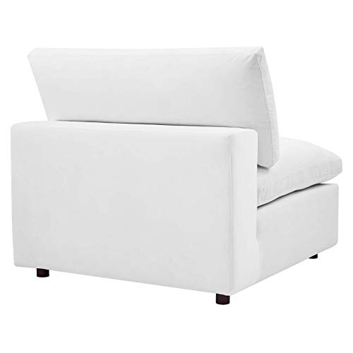 Modway Commix Down-Filled Overstuffed Performance Velvet Sectional Sofa Armless Chair