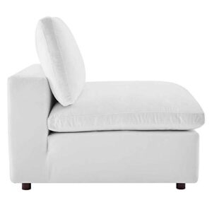 Modway Commix Down-Filled Overstuffed Performance Velvet Sectional Sofa Armless Chair