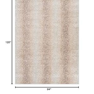 Livabliss Pablo Antelope Print Area Rug,7'10" x 10',Camel/Light Gray