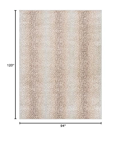 Livabliss Pablo Antelope Print Area Rug,7'10" x 10',Camel/Light Gray