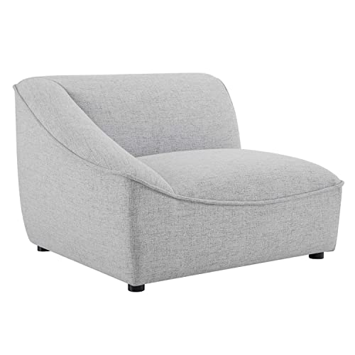 Modway Comprise Fabric Upholstered Sectional, 3-Piece Sofa, Light Gray