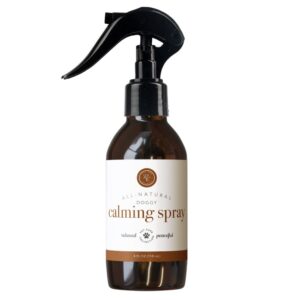 rowe casa organics doggy calming spray - all natural dog calming aromatherapy spray made with lavender essential oils to help reduce stress and anxiety quickly