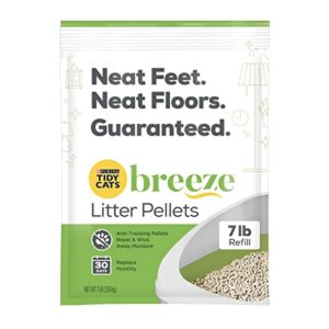 purina tidy cats litter pellets, breeze refill litter pellets in recyclable box - (4) 7 lb. bags