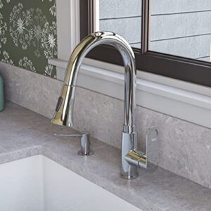 ALFI brand ABKF3480-PC Kitchen Faucet, 15.25"H, Polished Chrome