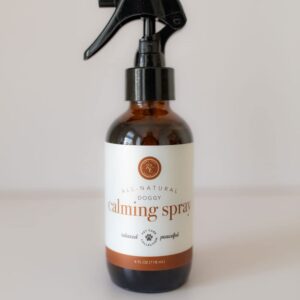 Rowe Casa Organics Doggy Calming Spray - All Natural Dog Calming Aromatherapy Spray Made with Lavender Essential Oils to Help Reduce Stress and Anxiety Quickly