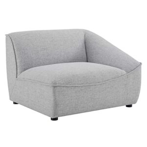 Modway Comprise Fabric Upholstered Sectional, 3-Piece Sofa, Light Gray