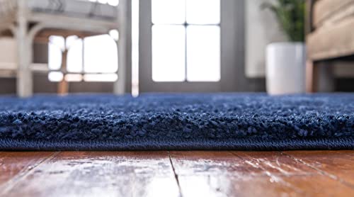 Unique Loom Solo Collection Area Rug - Calabasas (4' 1" x 6' 1" Rectangle, Navy Blue)