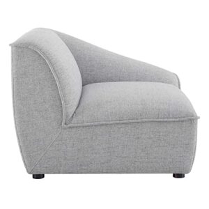 Modway Comprise Fabric Upholstered Sectional, 3-Piece Sofa, Light Gray