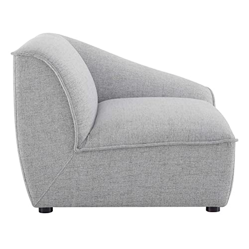 Modway Comprise Fabric Upholstered Sectional, 3-Piece Sofa, Light Gray