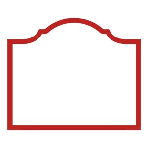 Caspari Arch Die-Cut Place Cards in Red - 40 Count