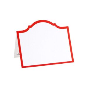 caspari arch die-cut place cards in red - 40 count