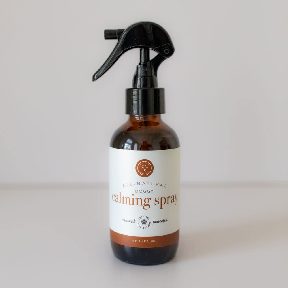 Rowe Casa Organics Doggy Calming Spray - All Natural Dog Calming Aromatherapy Spray Made with Lavender Essential Oils to Help Reduce Stress and Anxiety Quickly