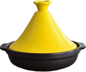 qianmei ceramic tagine pot 30cm tagine cooking pot with lid|smoke-free non-stick cookware saucepan|for most open flame cookware (color : b)