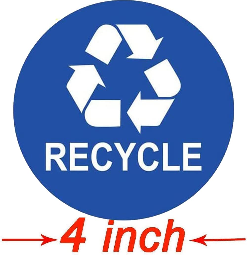 Recycle Sticker Trash Bin Label-Compost Sticker Garbage Waste from Recycling Indoor & Outdoor,Great for Plastic Trash Cans,Use at Kitchen &Office