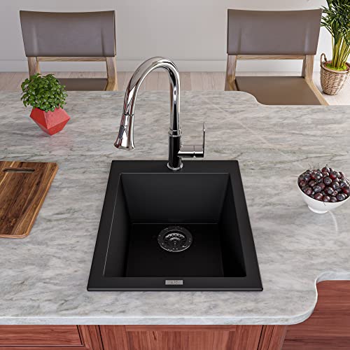 ALFI brand ABKF3480-PC Kitchen Faucet, 15.25"H, Polished Chrome