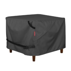 porch shield patio ottoman cover - waterproof outdoor square side table covers – 27l x 27w x 18h inch, black