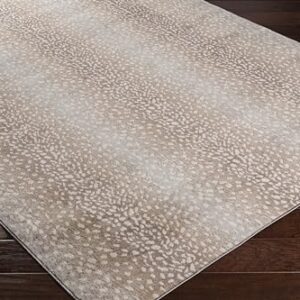 Livabliss Pablo Antelope Print Area Rug,7'10" x 10',Camel/Light Gray