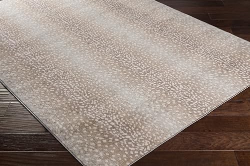 Livabliss Pablo Antelope Print Area Rug,7'10" x 10',Camel/Light Gray