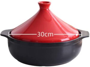 ceramic tagine pot enameled tagine pot|30 cm smoke-free non-stick cookware saucepan|pot slow cooker without lead cooking healthy food|suitable for use with ovens,electric hobs (color : a)