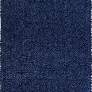 Unique Loom Solo Collection Area Rug - Calabasas (4' 1" x 6' 1" Rectangle, Navy Blue)