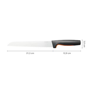 Fiskars Bread Knife, Functional Form, Total Length: 34 cm, Japanese Stainless Steel/Plastic, 1057538