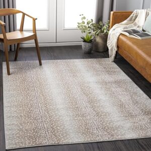 livabliss pablo antelope print area rug,7'10" x 10',camel/light gray