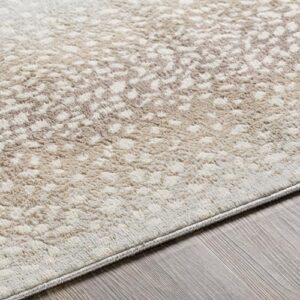 Livabliss Pablo Antelope Print Area Rug,7'10" x 10',Camel/Light Gray