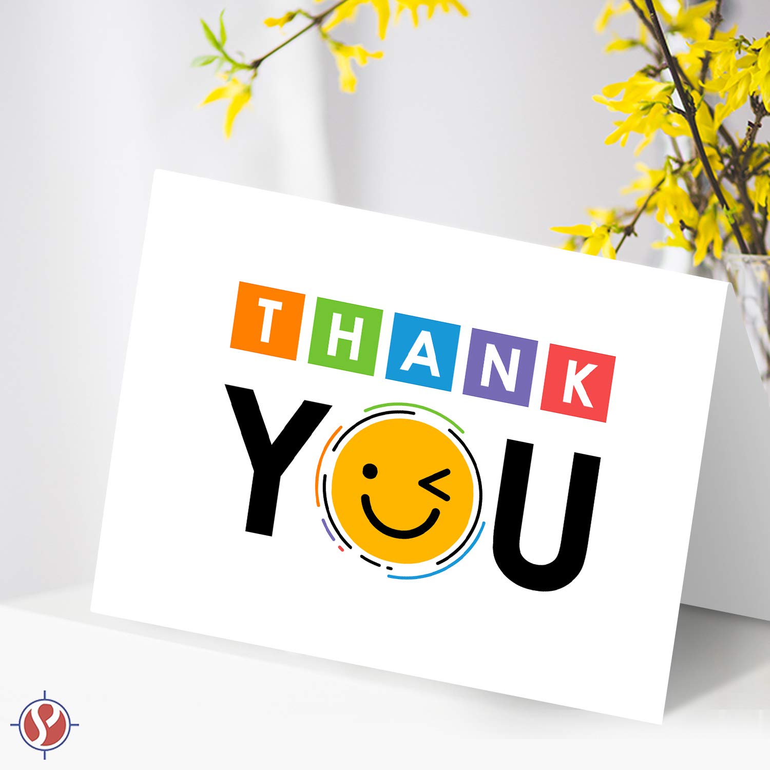 Emoji Thank You Cards, Nice Classic and funny Fold Over Greetings for Christmas, Holidays, Baby Shower, Graduation, Anniversaries, etc. – Blank White Interior | 4.25 x 5.5” | 25 per Pack