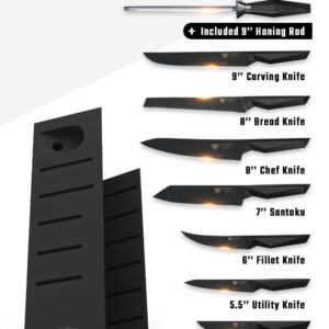 DALSTRONG 12pc Professional Knife Block Set-Black Titanium Nitride Coated-Gift High-Carbon Stainless Steel Knife Set with Block-NSF Certified Premium Kitchen Set