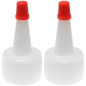 lind kitchen 25pcs 24mm red-tip caps plastic bottle caps yorker dispensing cap red pointed mouth bottle cap for squeeze bottles glue bottles