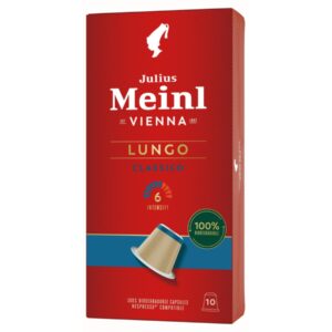 Julius Meinl: "Lungo Classico," 100% Arabica Nespresso Compatible, 100% biodegradable, 10 Capsules, Imported from Vienna