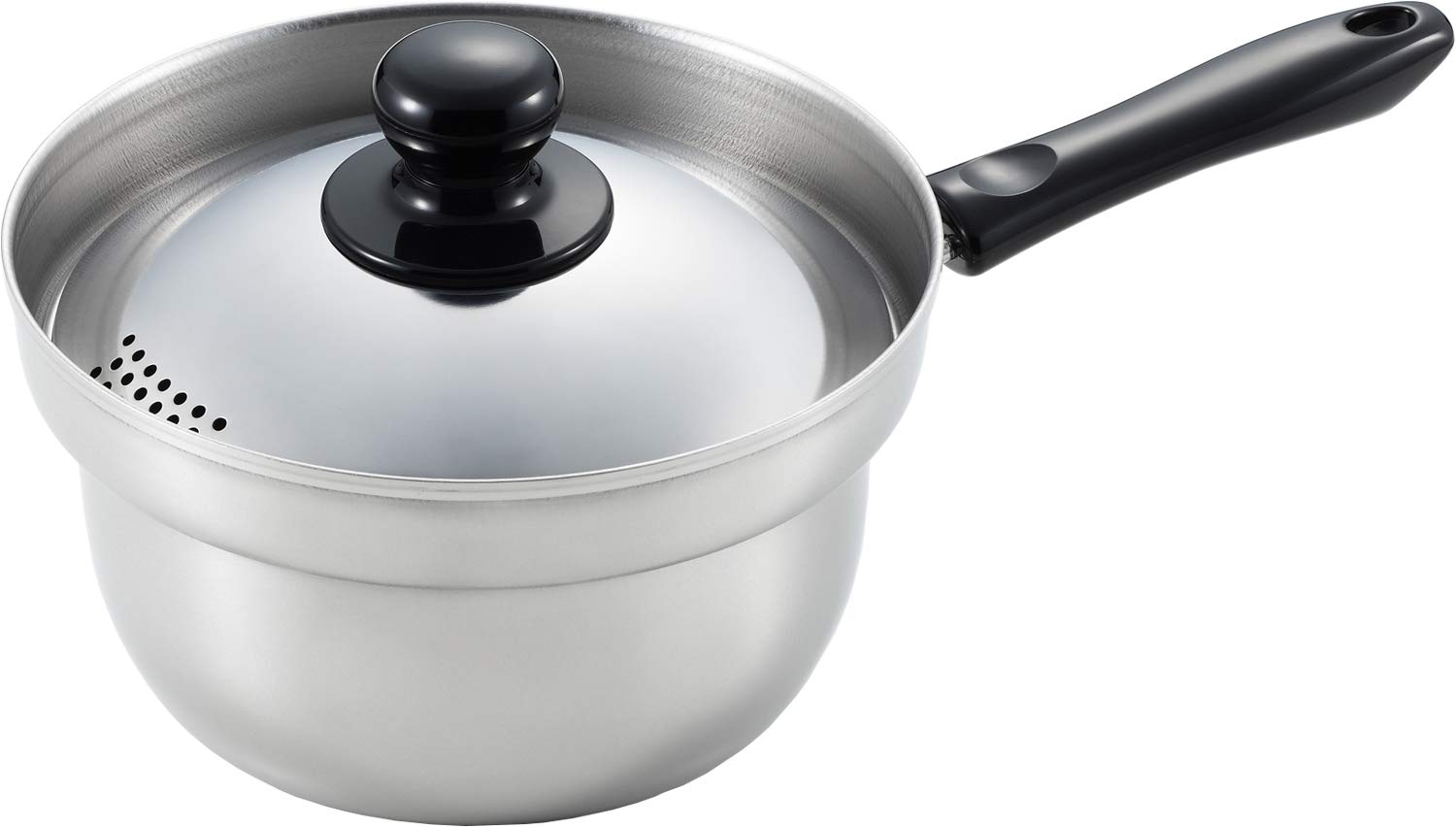 Yoshikawa SJ3199 Kurumen Tei Single Handled Pot 6.3 inches (16 cm), 2.1 L (2.1 L) with Lid, Made in Japan