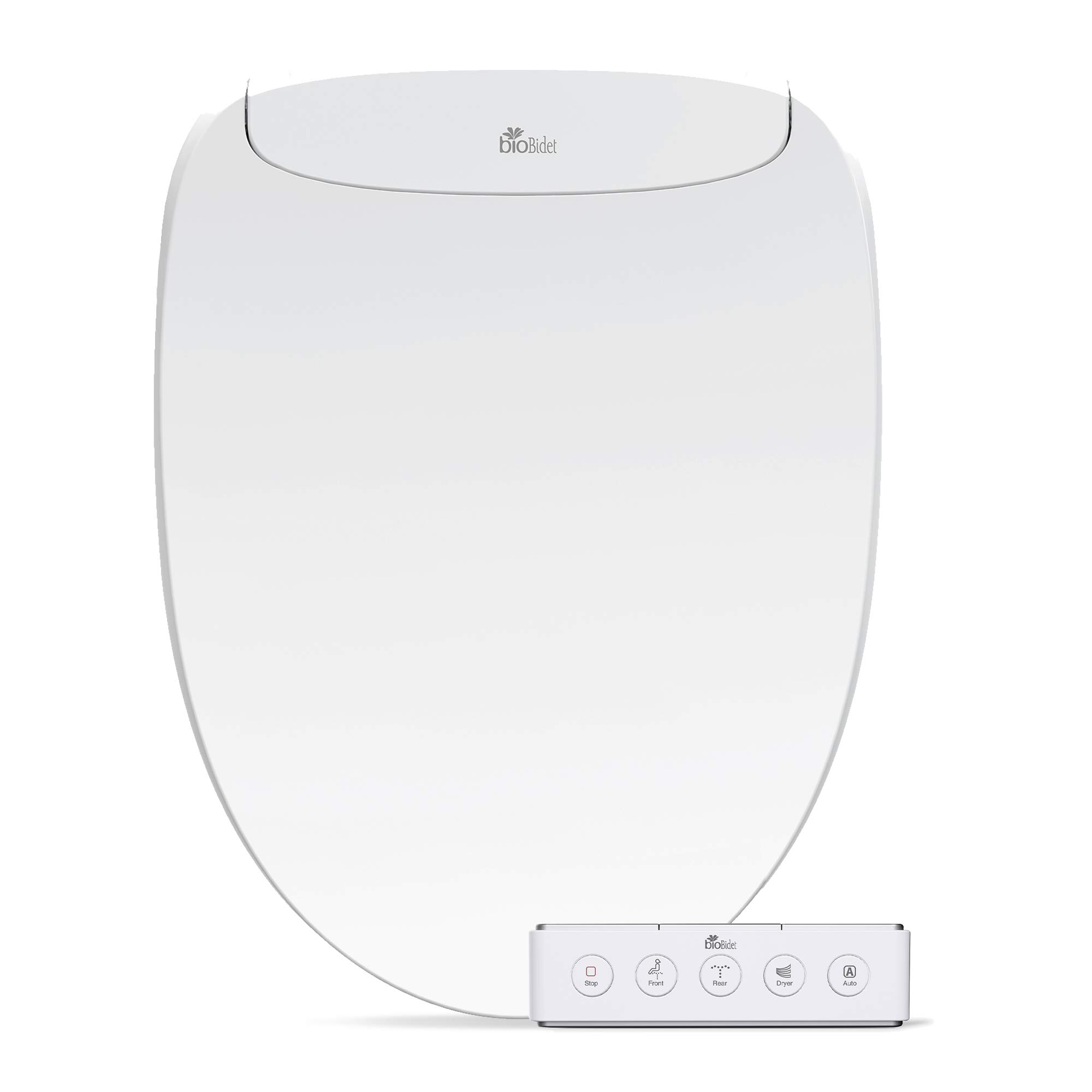 Bio Bidet Discovery DLS Elongated Smart Low-Profile Bidet Toilet Seat | Auto Open/Close | Warm Air Dryer | Wireless Remote Control | Nightlight,