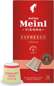 julius meinl: "espresso crema," nespresso compatible, 100% biodegradable, 10 capsules (1)