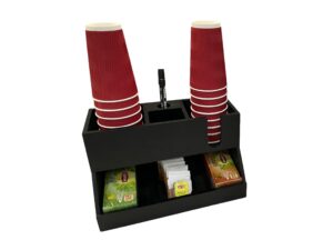 sundia coffee bar station organizer tea bag storage cup lid pod holder double tier for office kitchen counter decor outdoor party