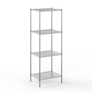 Regal Altair 24" Deep x 30" Wide x 86" High 4 Tier Chrome Wire Shelving Kit | NSF Commercial Storage Rack Unit