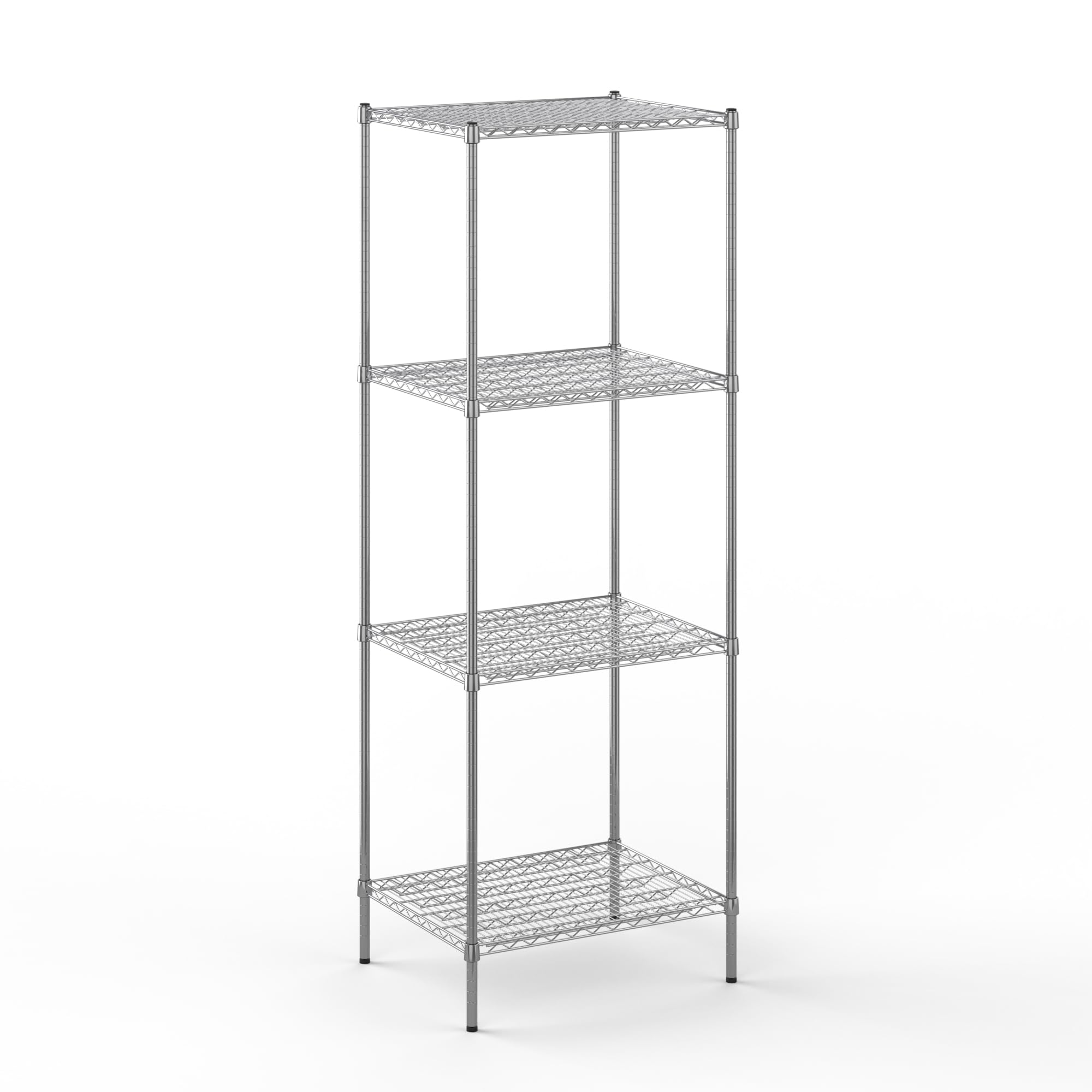 Regal Altair 24" Deep x 30" Wide x 86" High 4 Tier Chrome Wire Shelving Kit | NSF Commercial Storage Rack Unit