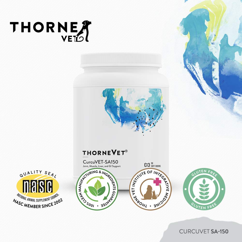 ThorneVET CurcuVET-SA150 – Joint, Muscle, Liver & GI Support for Medium & Large Dogs, 90 Soft Chews