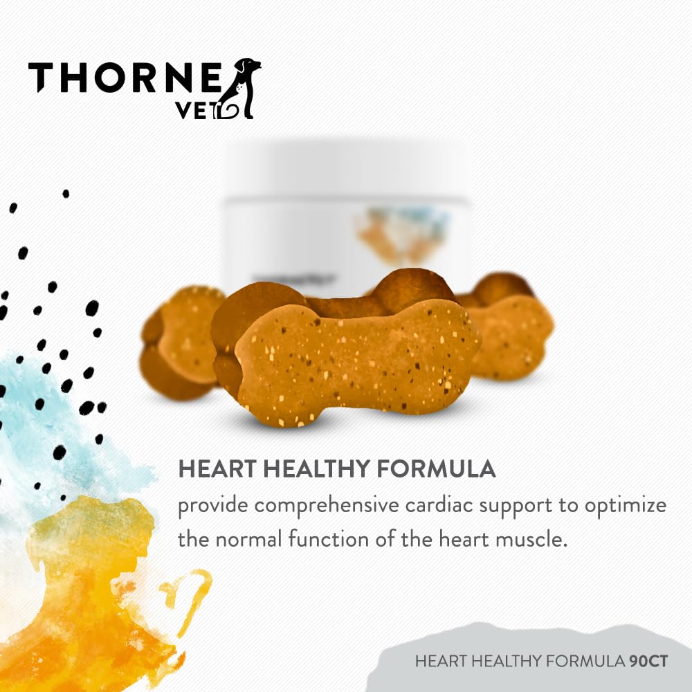 ThorneVET Heart Healthy Formula – Cardiovascular Support for Dogs & Cats, 90 Soft Chews